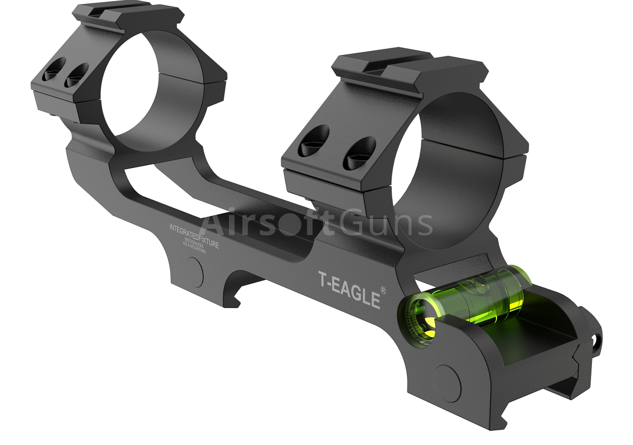 Mount base Y035, 25/30 mm, bubble level, black, T-Eagle | AirsoftGuns
